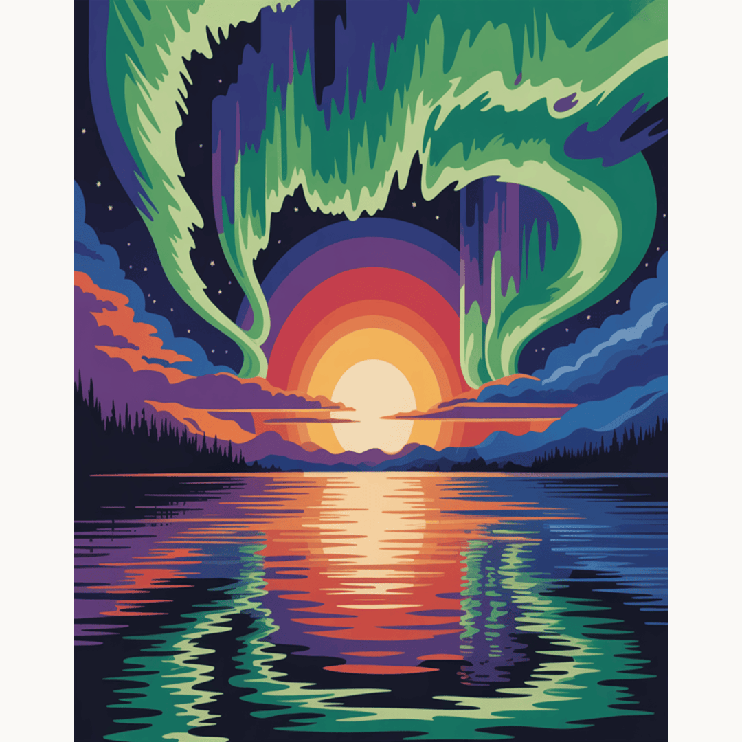 Aurora Reflections | Paint by Numbers Kit by Sereni Paint