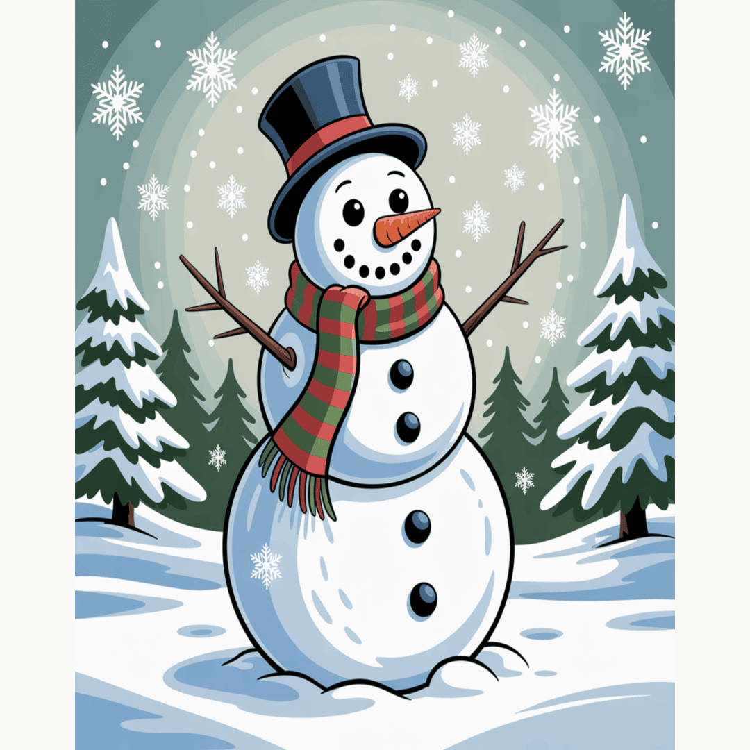 Frosty Winter Friend | Paint by Numbers Kit by Sereni Paint