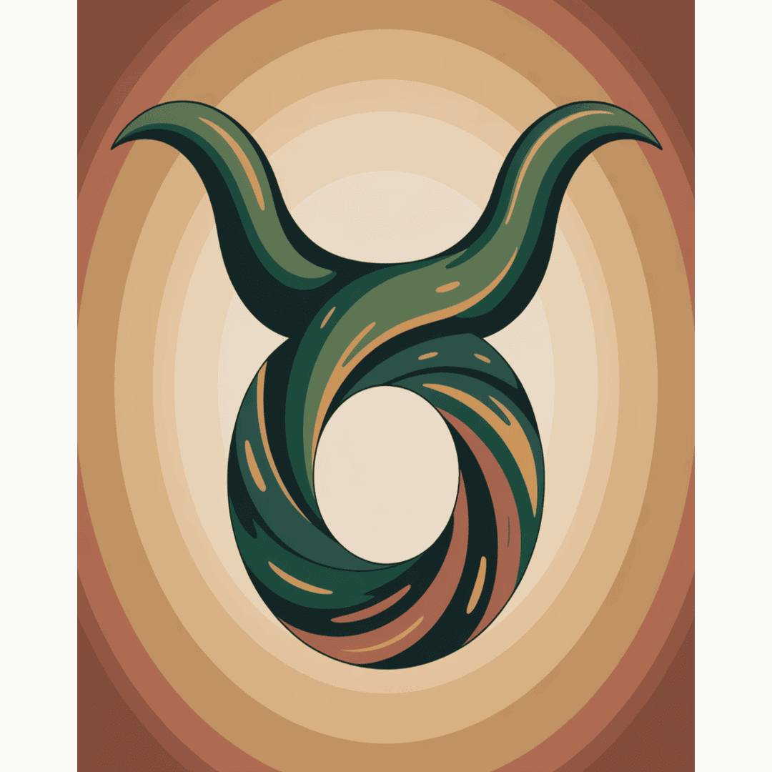 Earthy Taurus Symbol | Paint by Numbers Kit by Sereni Paint